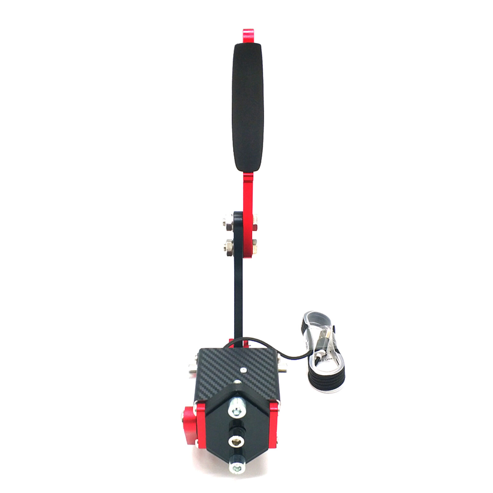 14Bit USB Руль Тормоза для Игр На Автомобилистские Тематики, Линейный Эмулятор Тормоза, Замещает Logitech G27 G29, Поддерживает Только Систему PC, Цвет: Черный/Синий/Красный (Выбор), Материал: Алюминиевый сплав + нейлон, Размер изделия: 170*80*300мм, Вес