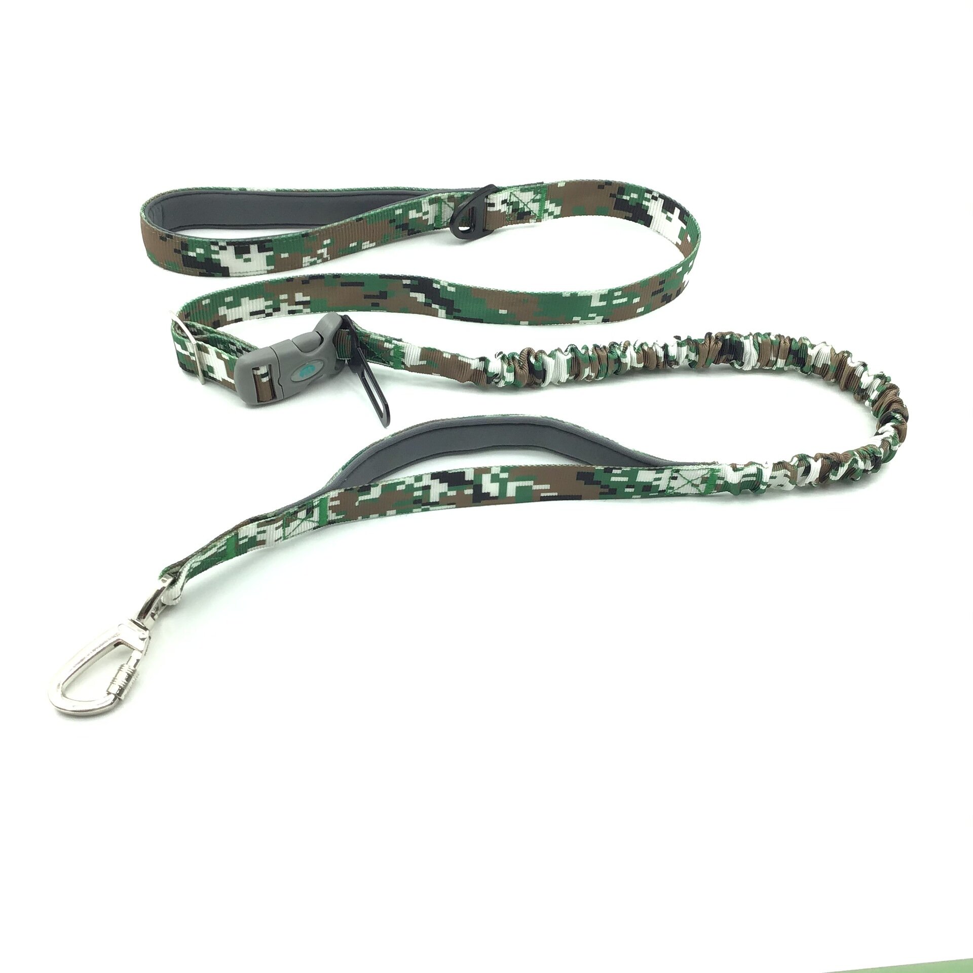 Камуфляжный взрывобезопасный поводок для собак, многофункциональный эластичный выдвижной поводок для прогулок с регулируемой сегментированной цепью для собак