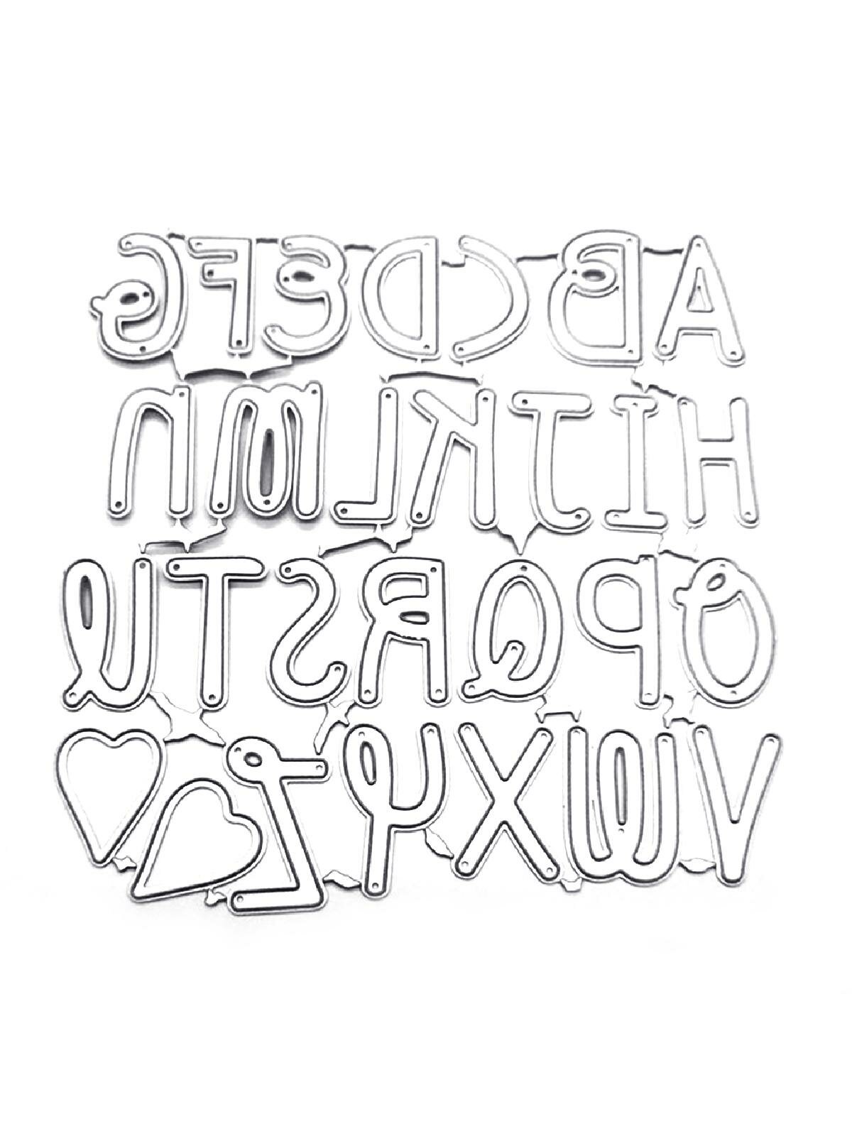 Форма для тиснения из углеродистой стали с набором букв для изготовления открыток