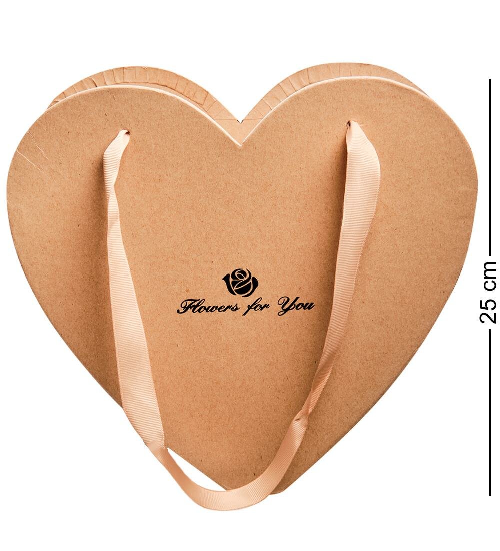 Коробка бол. Сердце цв. крафт A2167021 разностор
