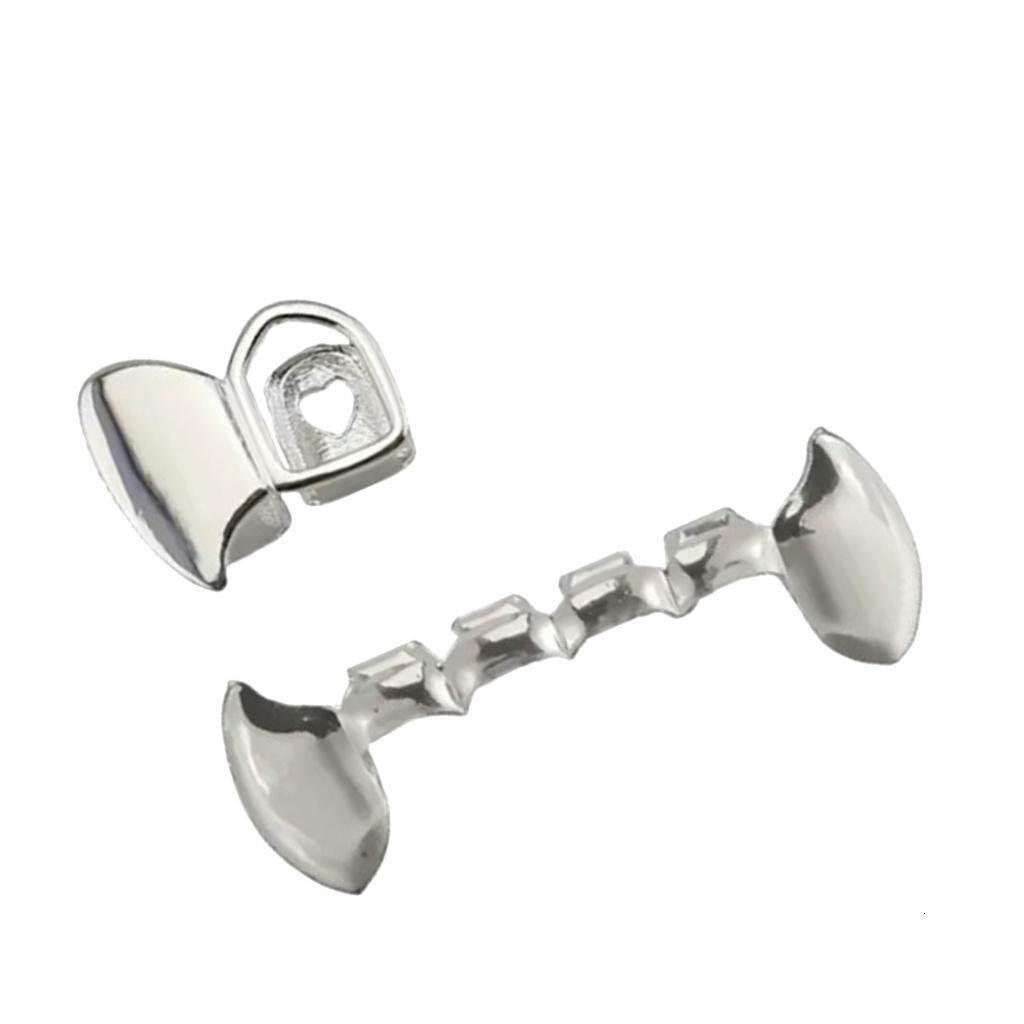 Блестящие двусторонние клипсы для ушей, Серебро - A