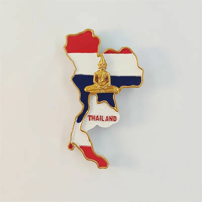 Магнит "Тайский колорит", смола, для холодильника, 8,8 см x 5,0 см, разноцветный