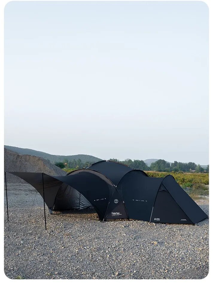 Палатка SHINETRIP Dome Tarp купольного навеса серии 05 сумеречный черный из ткани Оксфорд 410x410x230 см — фото 1