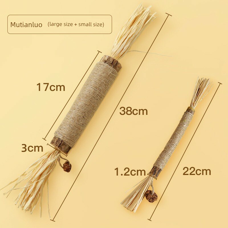 Большая палочка для чистки зубов с котячьим мятным травой и включенной маленькой игрушкой, полный набор со стоимостью