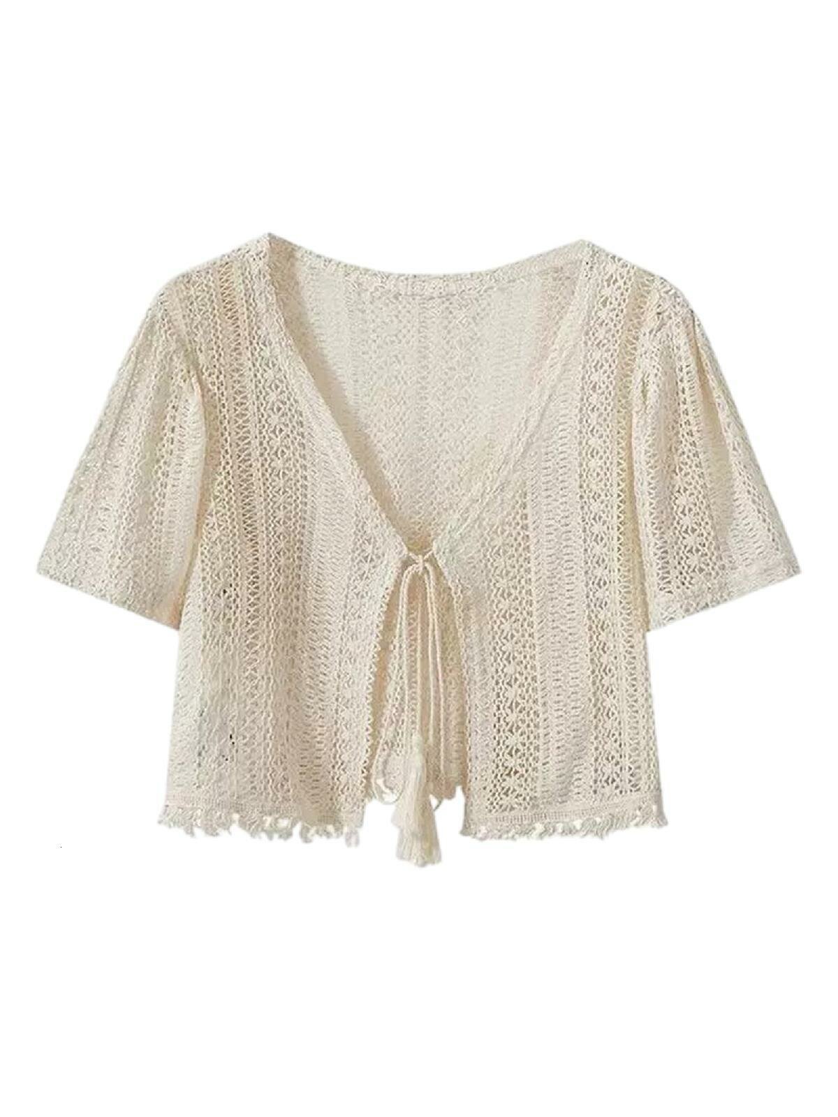 Женский трикотажный болеро с коротким рукавом, Один размер