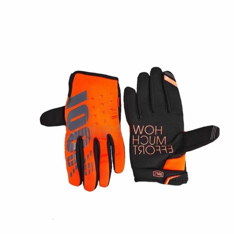 Термоцикловые перчатки с усиленными костяшками для BMX и даунхилла, Оранжевый - L