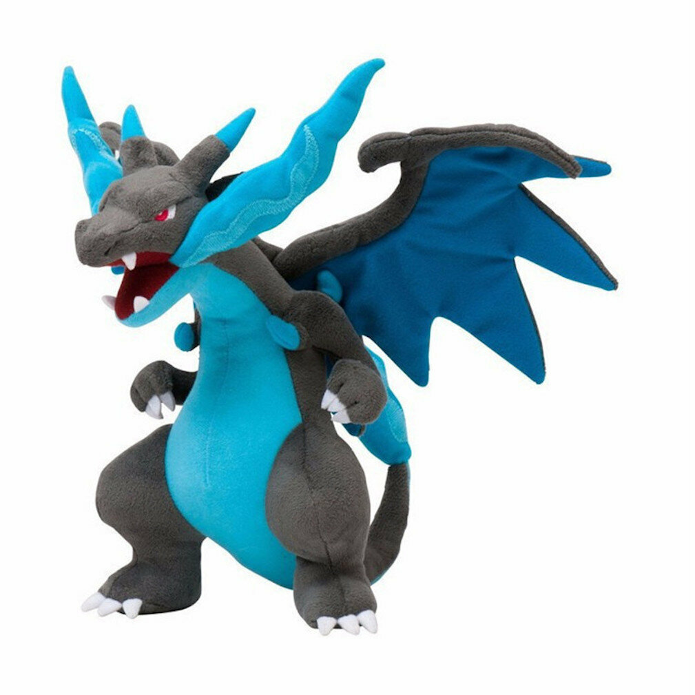 2pcs XY плюшевая игрушка кукла для Charizard Маг Эволюция 23 см (синий)