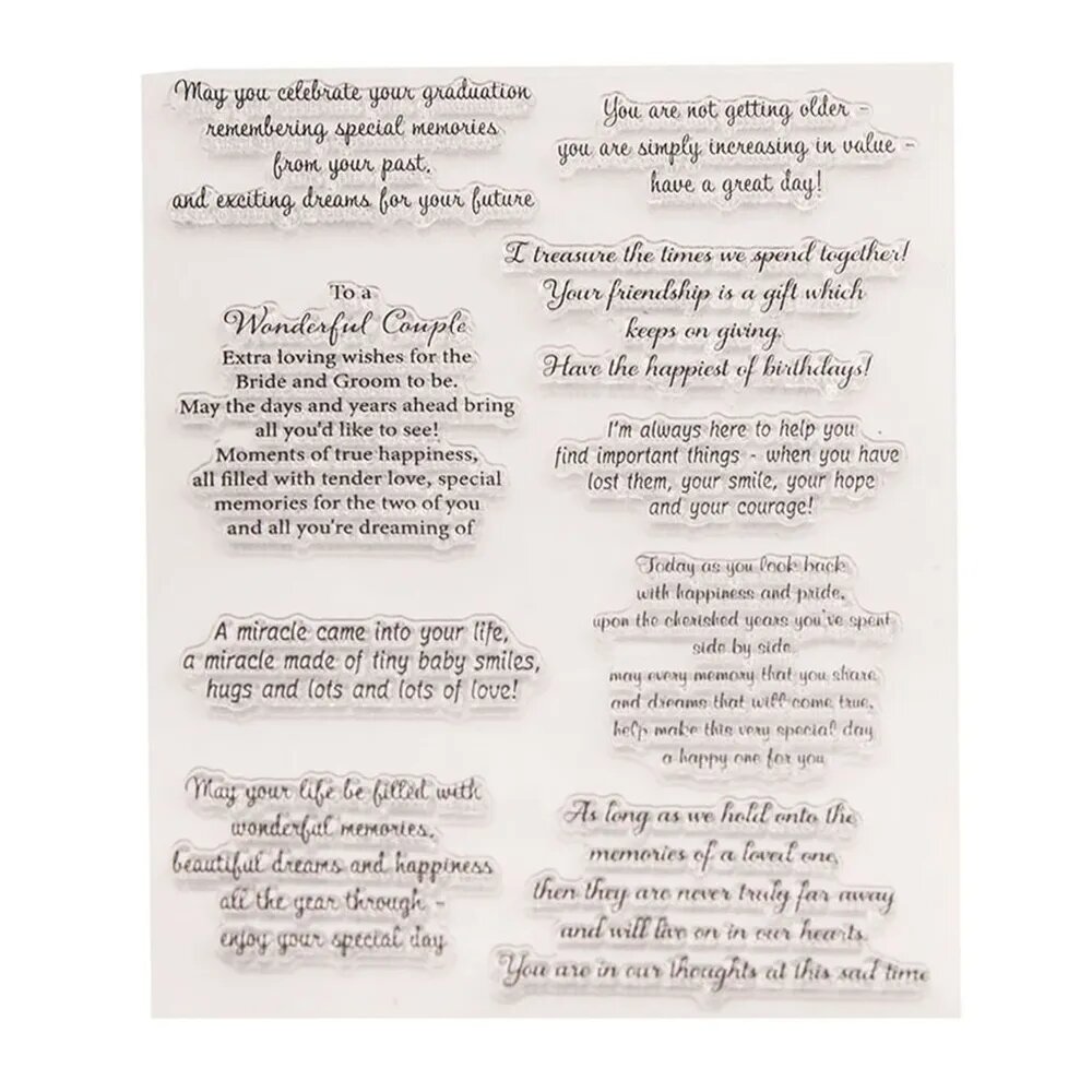 Прозрачные силиконовые штампы для скрапбукинга