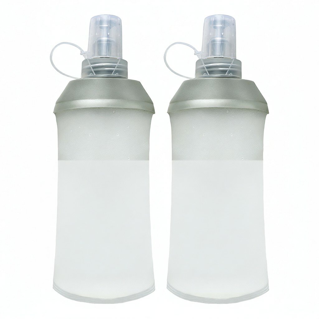 250ml Плаstic Пакет для Воды Спортивный Портативный Мягкий Складной Бак для Напитков Безопасный для Скалолазания Велосипедных Поездок Марфон Кросс-Ралли Цвет Прозрачный Количество 1 шт / 2 шт Объем 250ml / 450ml / 500ml Материал PEVA + Силикон Размер