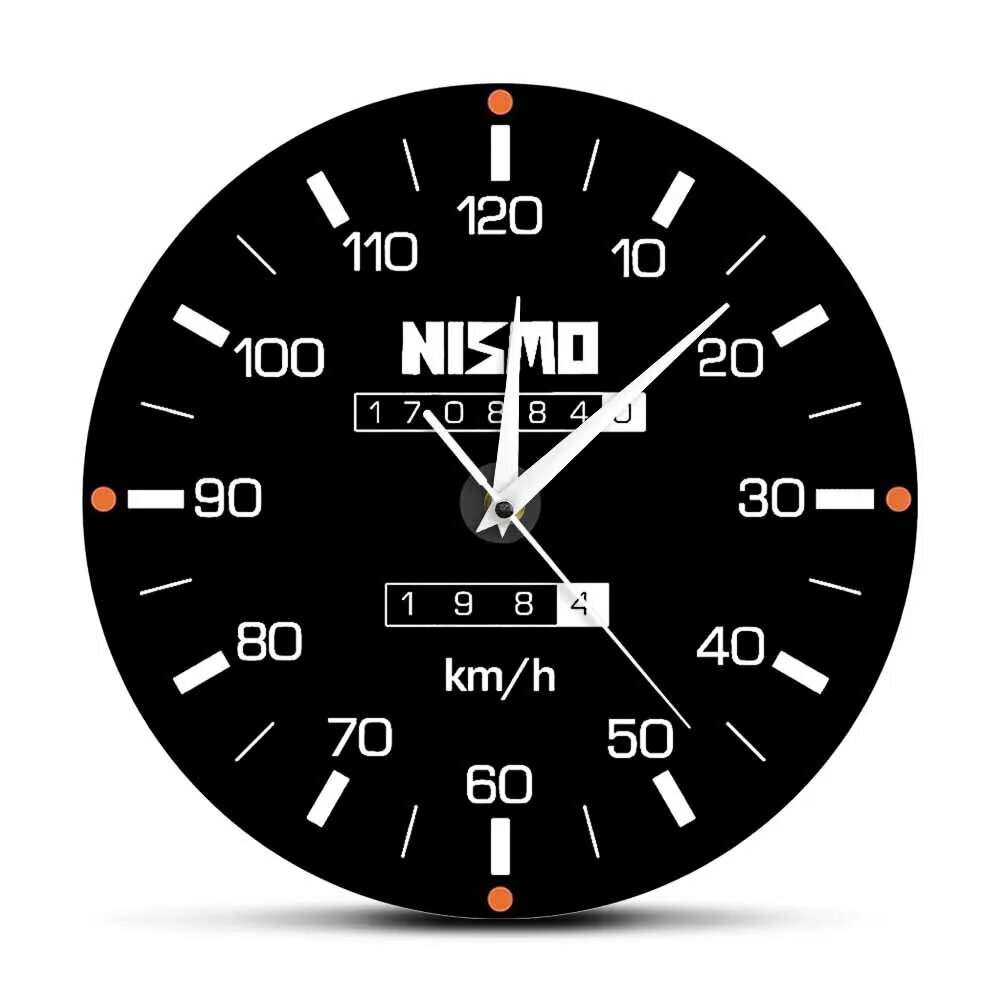Настенные часы Nismo спидометр, оранжевый