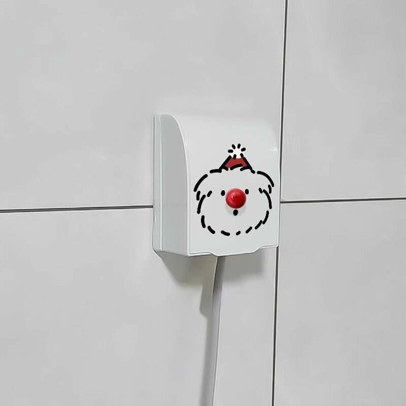 Красный нос, без сверления, розетка для ванной, домашняя водонепроницаемая, защита от электрического удара, самоклеящийся выключатель, защитная крышка, брызгозащищенный бокс