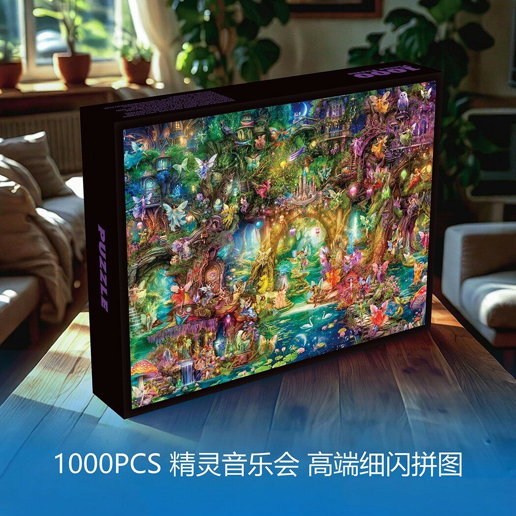 Пушистая звезда пазл из бархата 1000 деталей, культурный и креативный, серый картон, поддержка Amazon, сборка, дистрибуция, кастомизация