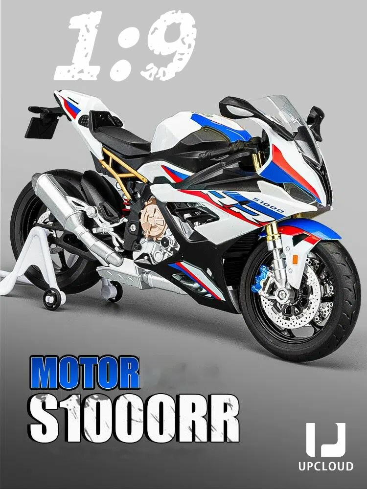 S1000rr модель мотоцикла bmw/1:9-Белый синий/UPCLOUD-свет
