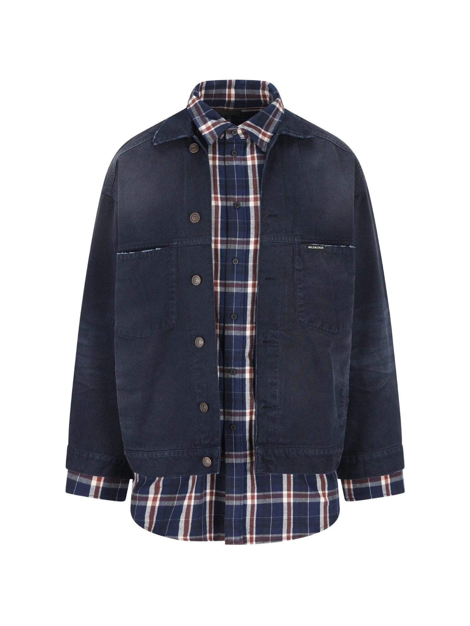 Куртка Button-fastening check-pattern jacket