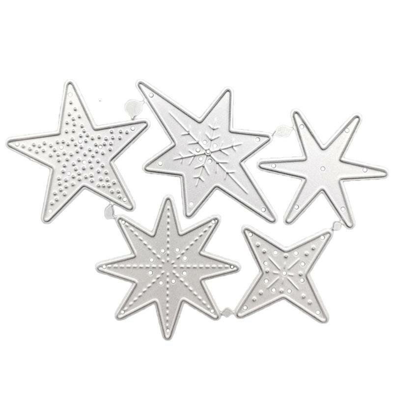 Звёзды, рамка, цветочный орнамент, набор тиснения для скрапбукинга, 1