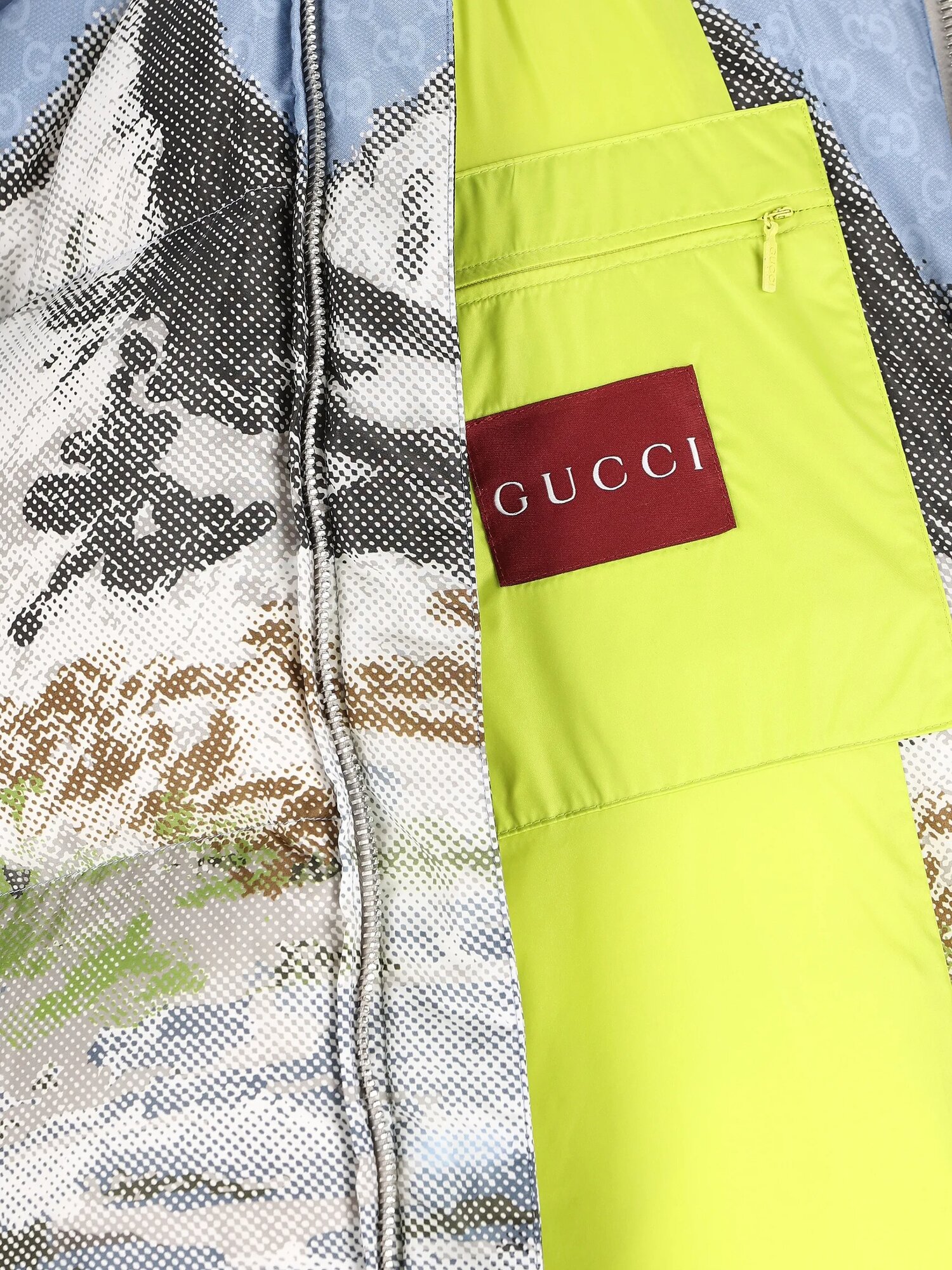 Накидка GUCCI Alpine Landscape GG, размер 50, синий — фото 1