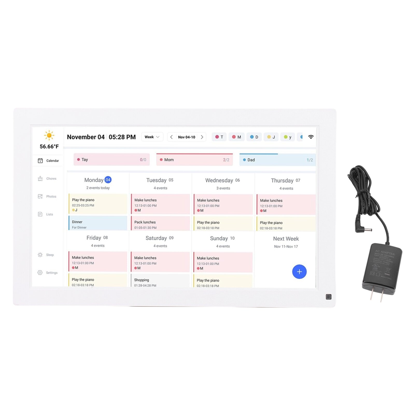 15,6 дюйма Планировщика стен цифровой календарь Диаграмма Хед Умный сенсорный экран Интерактивный дисплей для семейного расписания на стену стой