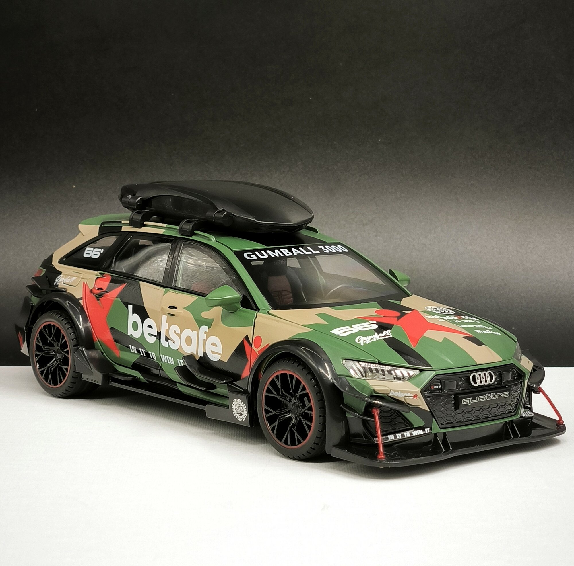 Металлическая машинка Audi RS6 Avant DTM / ауди РС6 с световым и звуковым сопровождением. Масштаб 1:24