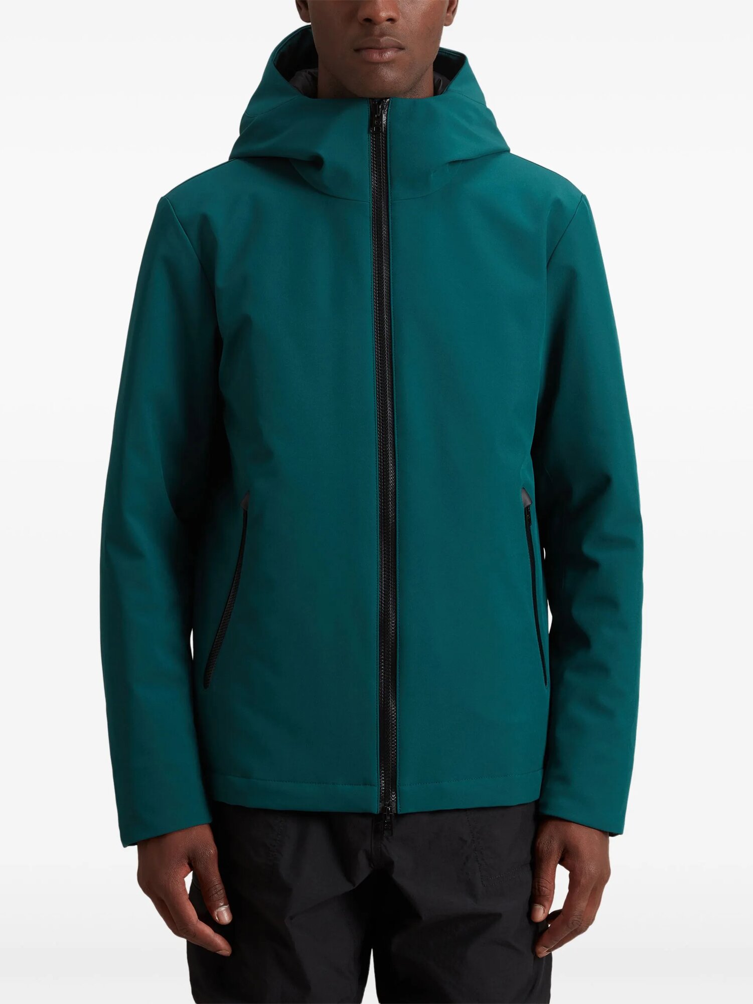 Пуховик Woolrich Pacific Soft Shell, размер 3XL, зеленый — фото 1