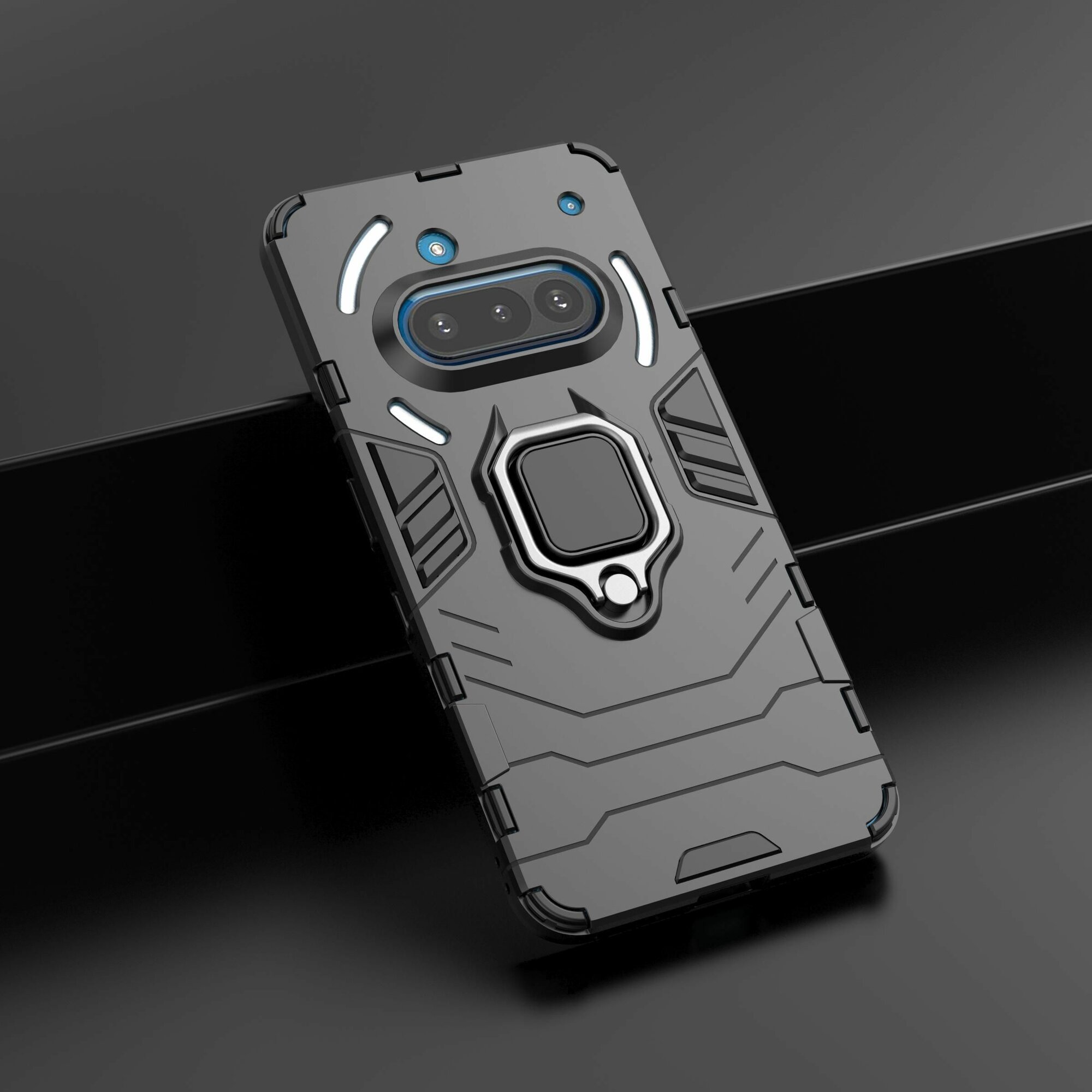 Противоударный чехол с кольцом Panther Case для Nothing Phone 3A черный