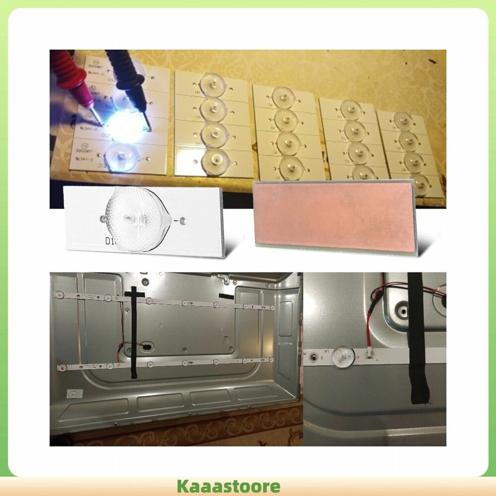 50 шт. SMD светодиодов 3 В с линзой, для ремонта LED ТВ 32-65", аксессуары