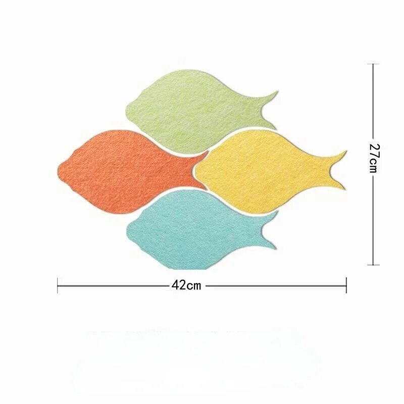 3D фетровые наклейки рыбки 5 Sets (20 pieces), 1 Set- 4 pieces-7