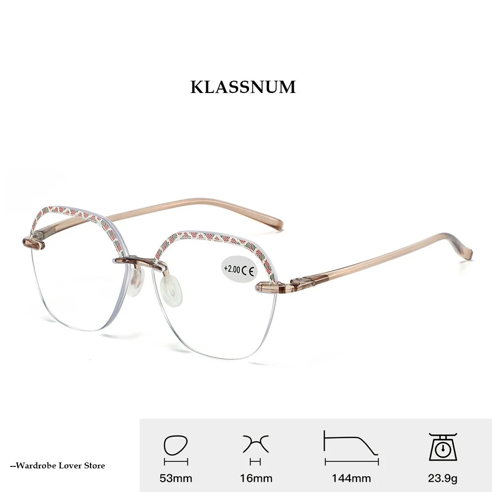 KLASSNUM очки для чтения унисекс Clear Grey +200