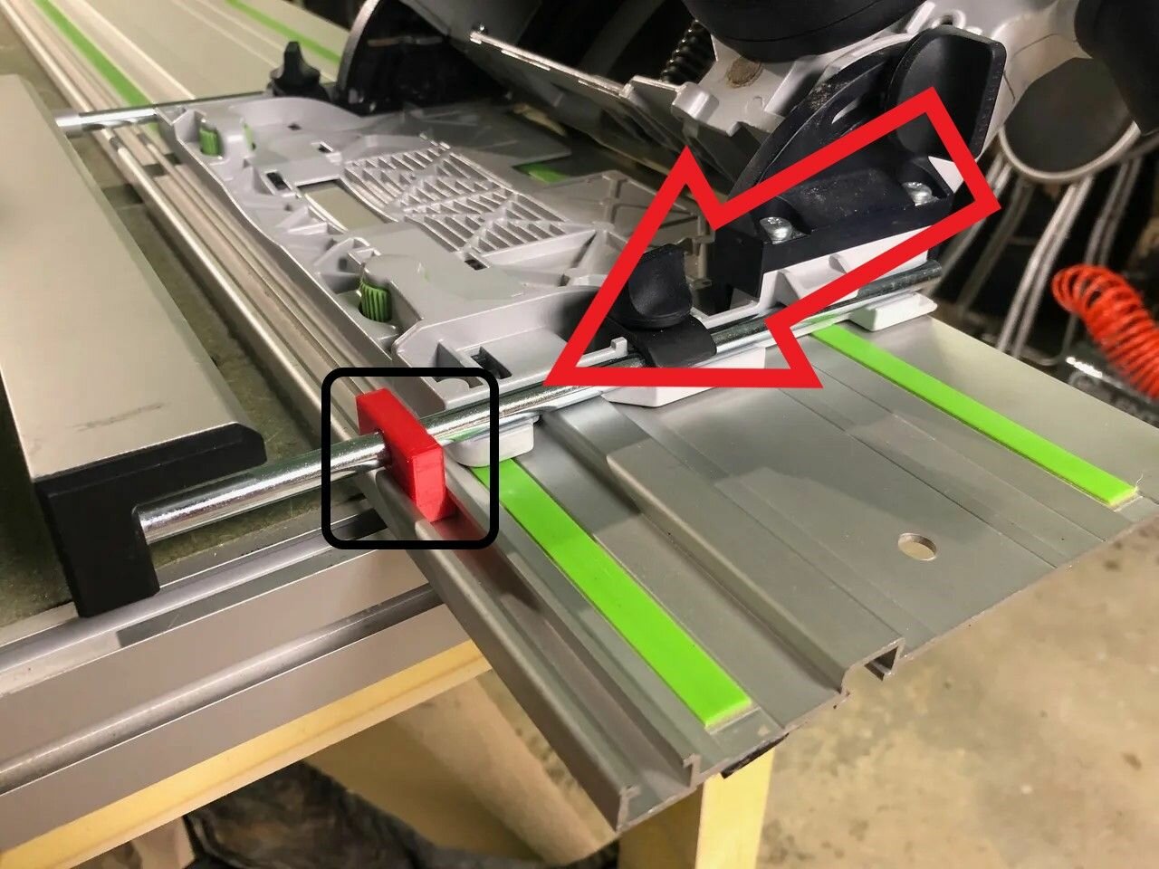 Защита от опрокидывания пилы Festool TS 55 к стержням 8 мм