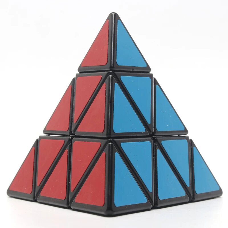 Макарон-пирамида — треугольный кубик Рубика, трехслойный, нерегулярной формы, однотонный, развивающая головоломка для