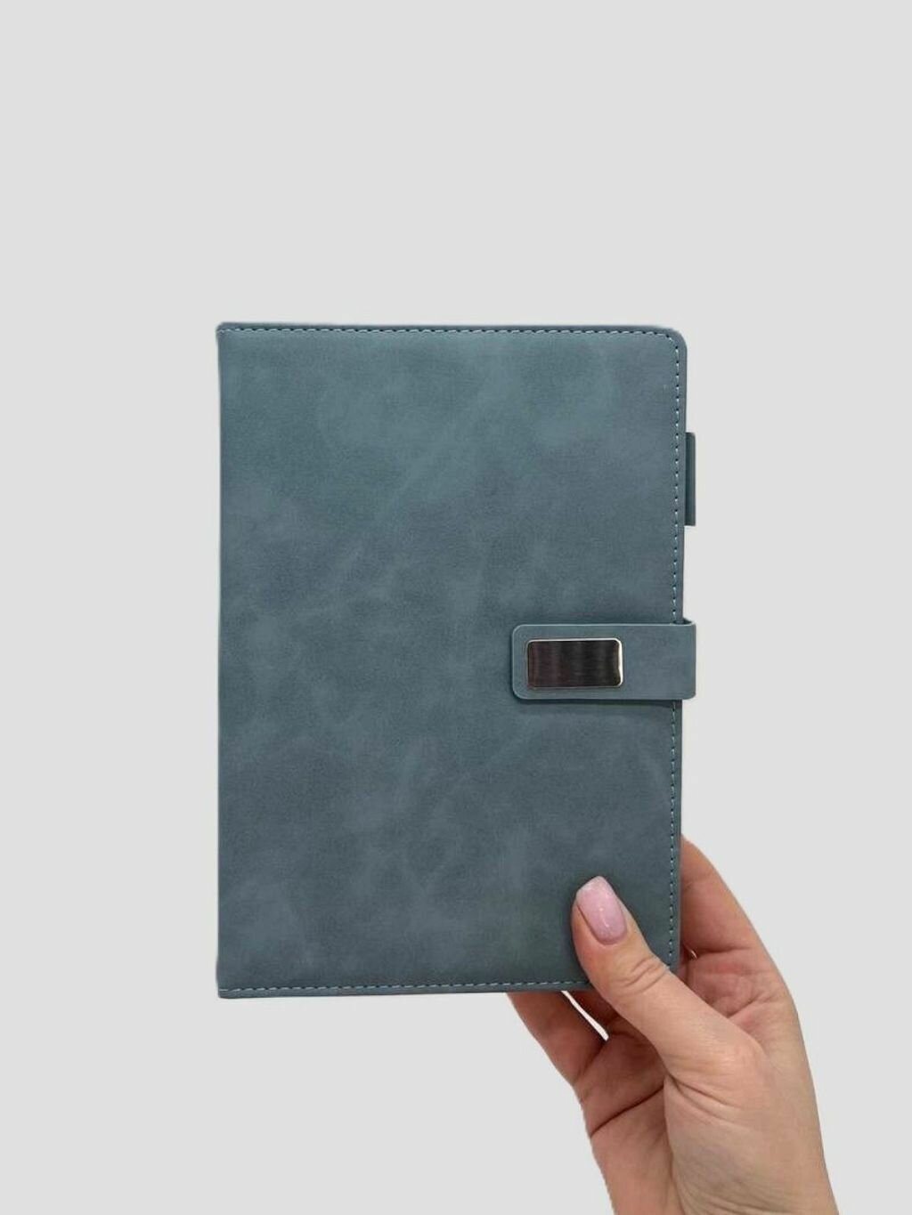 Блокнот А5 в линейку 170 л серо-голубой (8412-2-xd07)