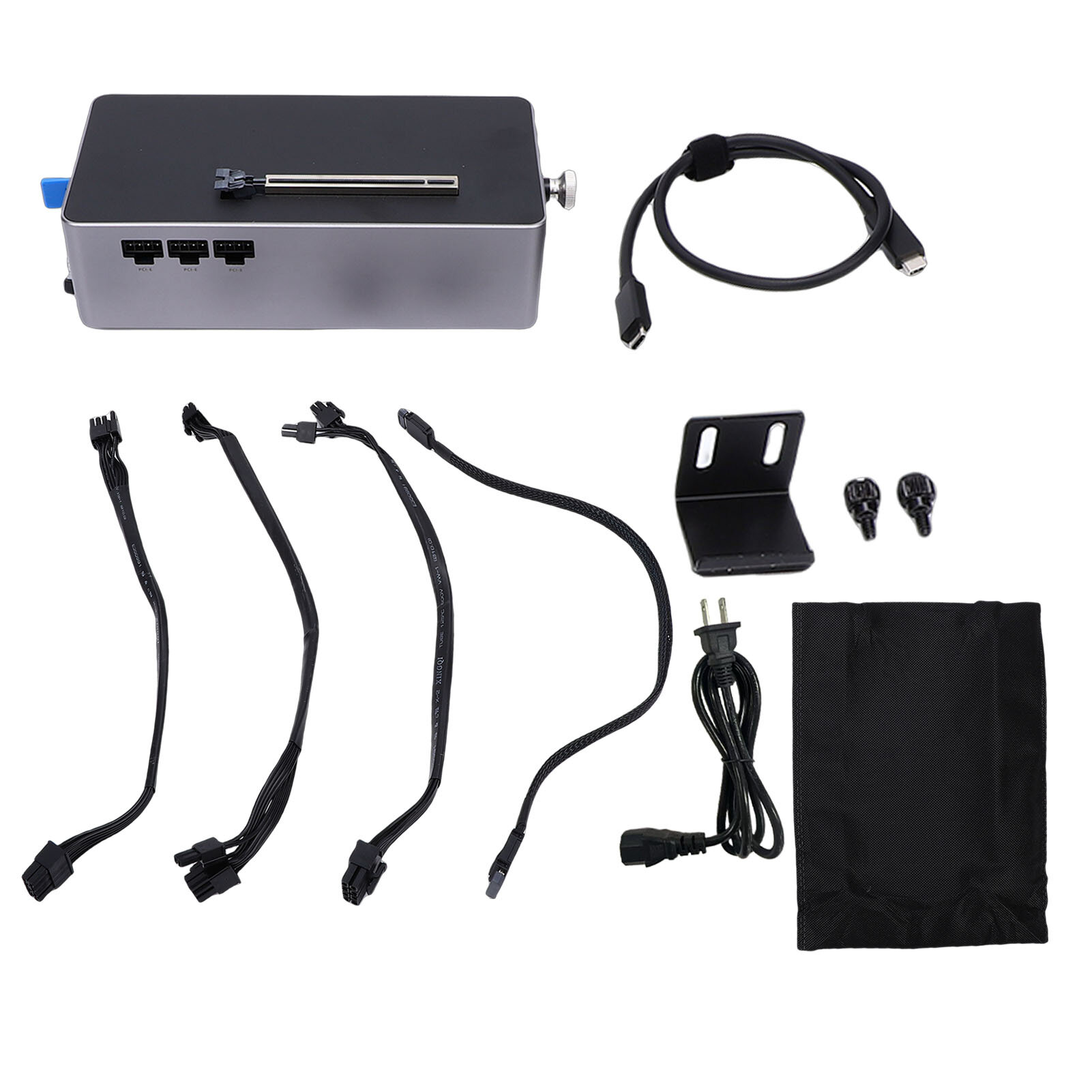 Док-станция для внешних видеокарт EGPU с блоком питания 800 Вт, интерфейсом PCIe 4.0 X4, поддержкой видеокарт мощностью до 600 Вт, интерфейсом USB OCuLink, возможностью горячей замены TGX и японским разъемом.