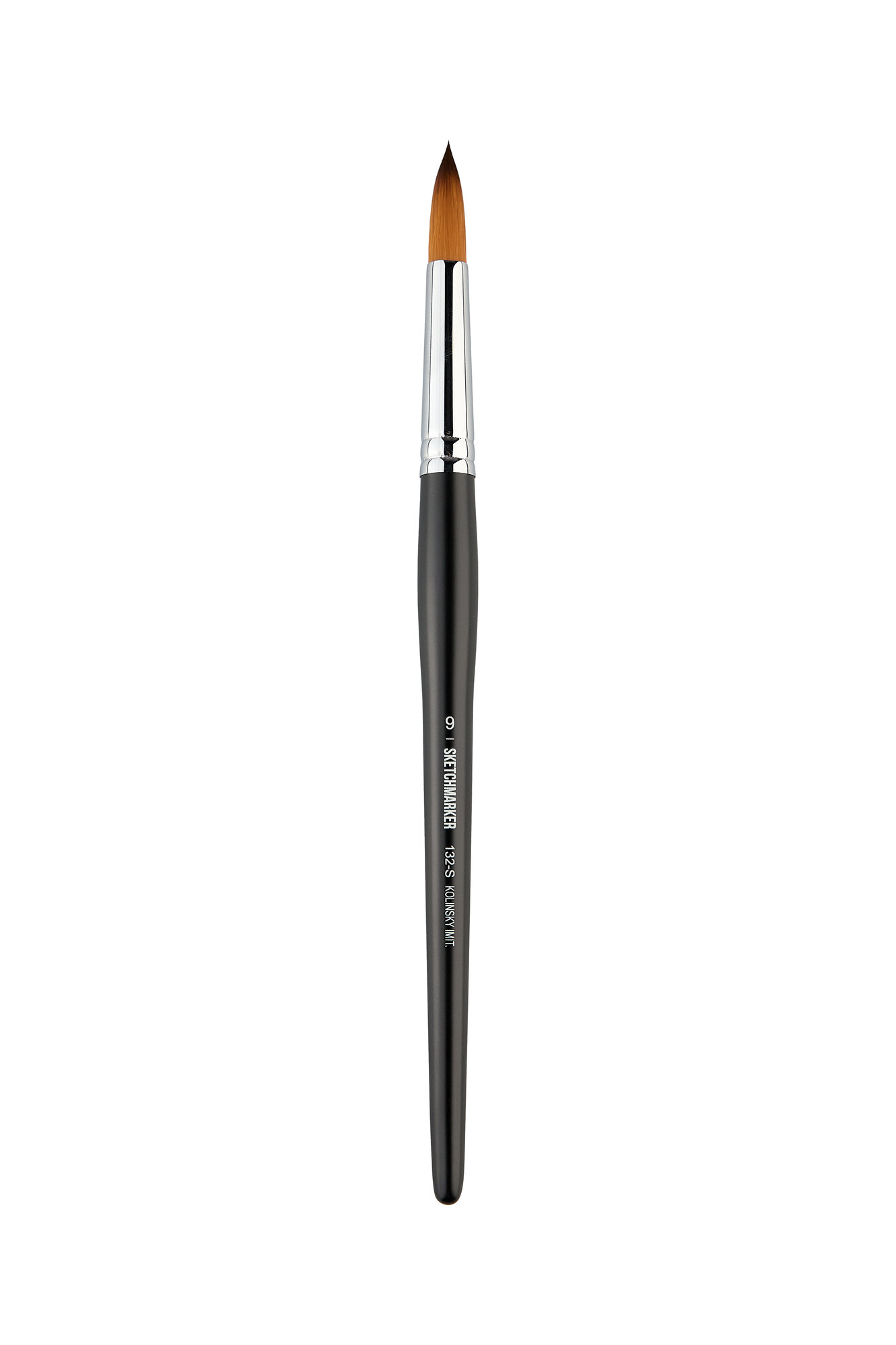 Кисть Sketchmarker Серия 132 синтетика под колонок круглая ручка короткая №9