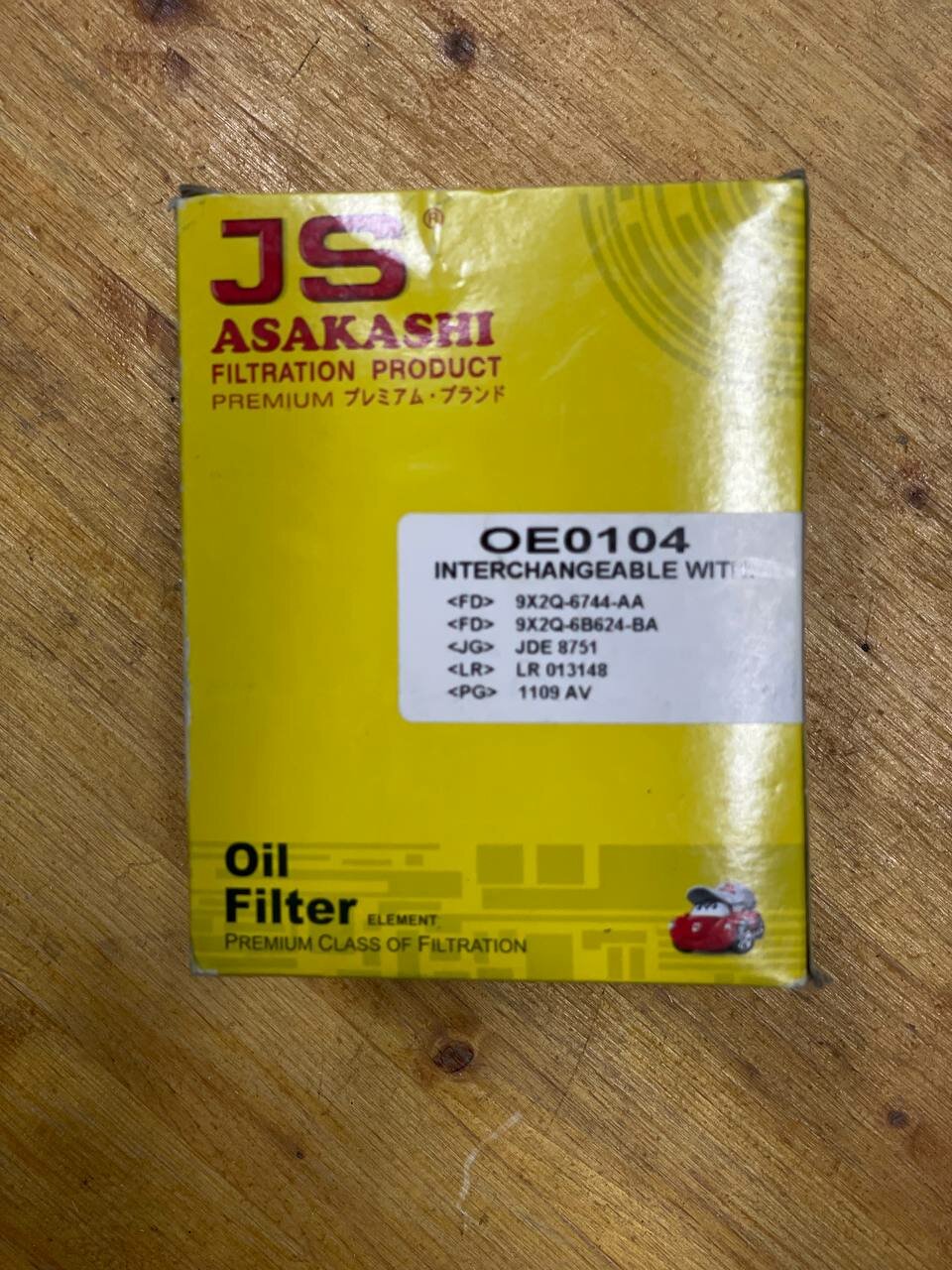 Фильтр масляный JS ASAKASHI OE0104