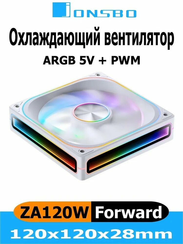 JONSBO ZA120 / ZA240 / ZA360 ARGB кирпичный вентилятор, подключение, синхронная подсветка, ШИМ, бесшумный, для игровых ПК, модифицированный