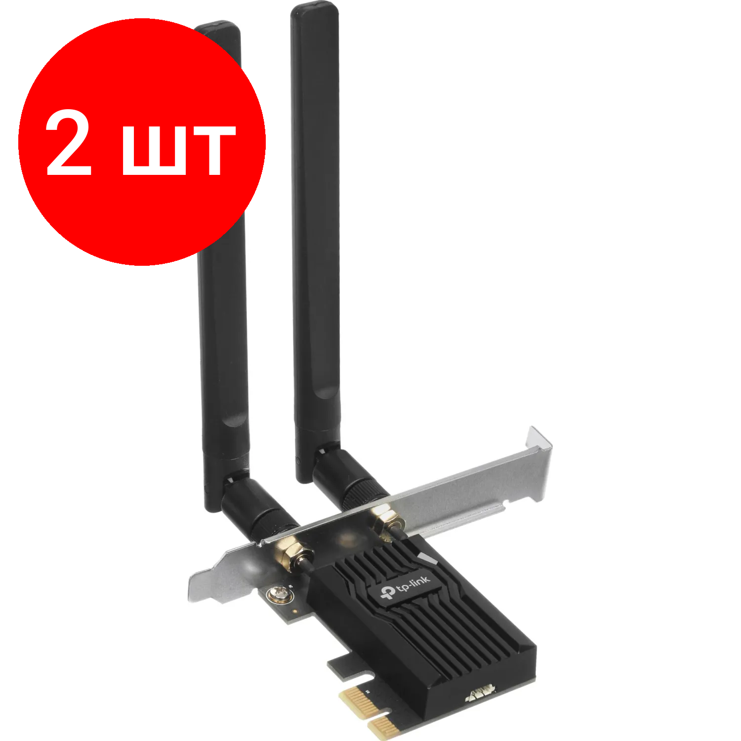Комплект 2 штук, Сетевой адаптер Wi-Fi TP-Link Archer TX55E AX3000 PCI-E Wi-Fi 6 BT 5.2