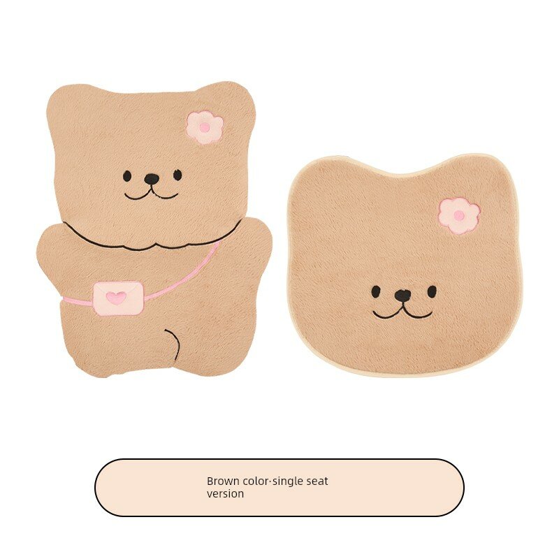 Зимняя плюшевая накидка на сиденье автомобиля с милым мультяшным рисунком для женщин, высококачественная теплая накидка