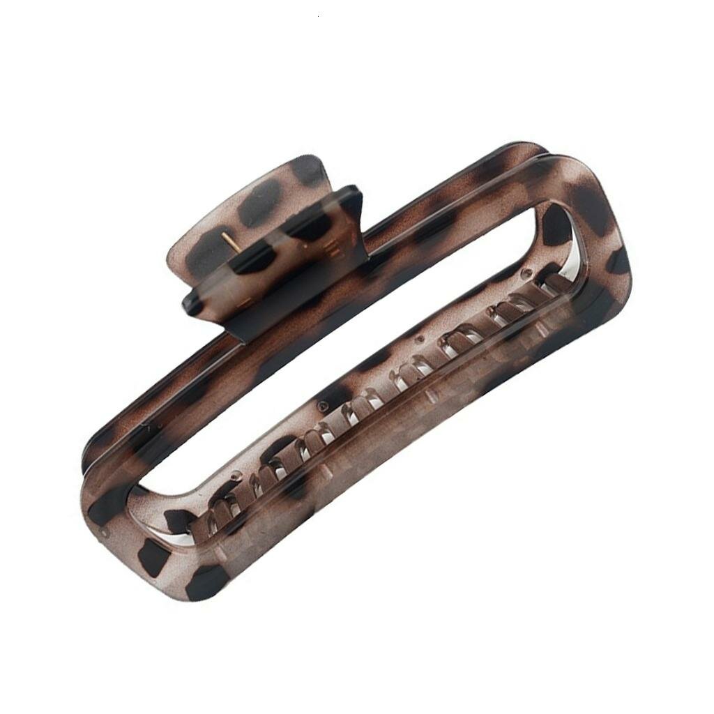 Большая заколка-коготь для женщин, вьющиеся длинные волосы, Матовая отделка, Аксессуары для волос с леопардовым принтом, Дизайн сильной фиксации