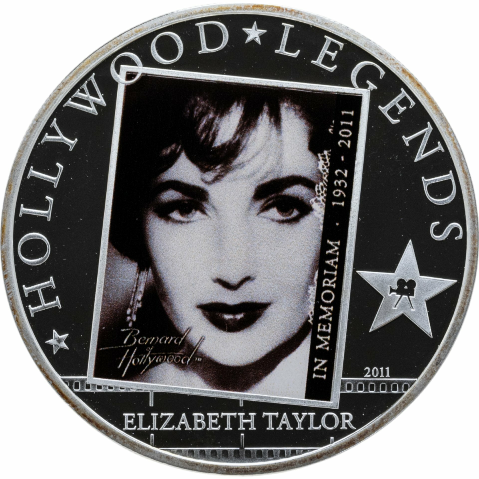 Острова Кука 1 доллар dollar 2011 "Элизабет Тейлор", Медь, в сохранности Proof