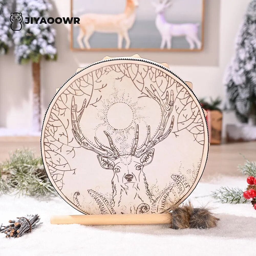 Перкуссионный инструмент шаманский бубен, 25*5 см.