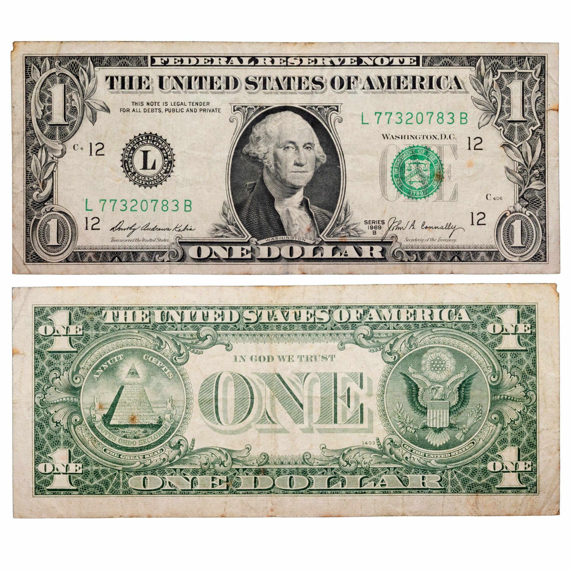 США 1 доллар 1969B Pick 449c L-Сан Франциско