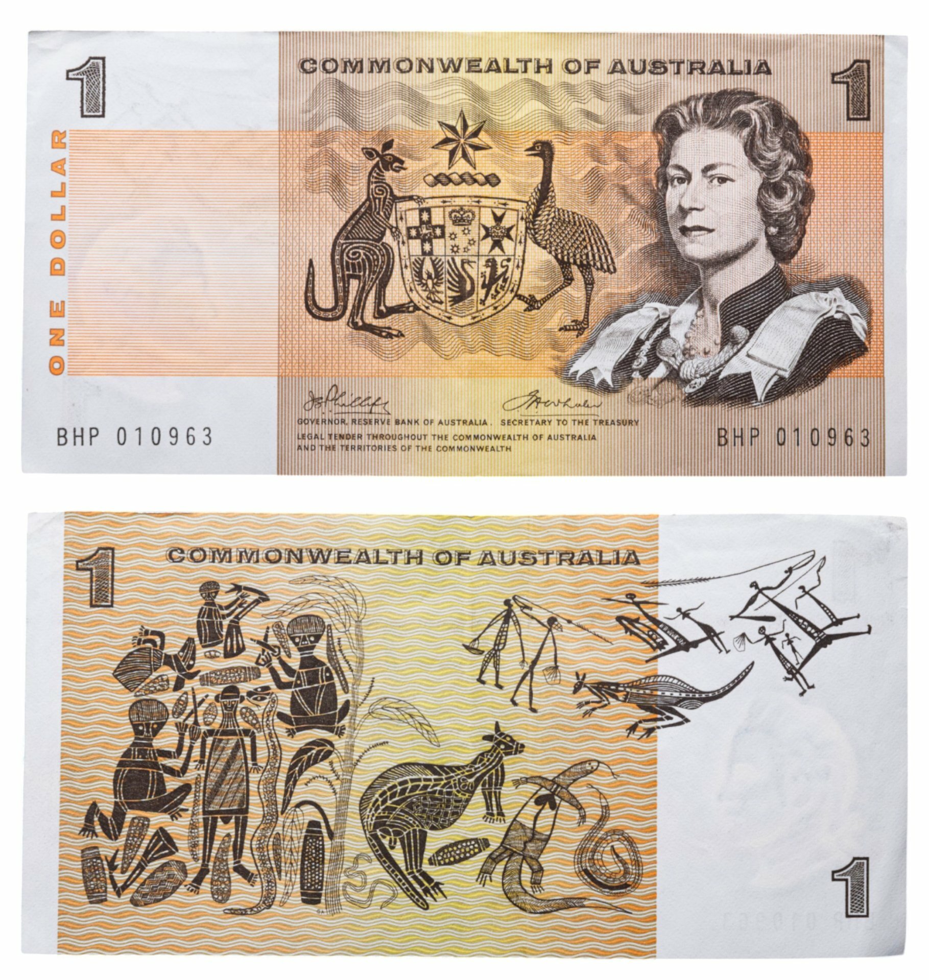 Австралия 1 доллар 1974-1983 "Картины аборигенов" Елизавета