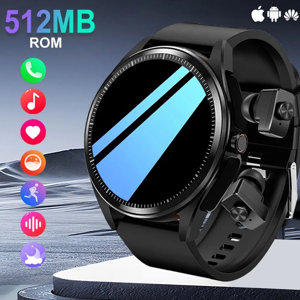 SACOSDING Смарт-часы, 36mm, Черный силикон