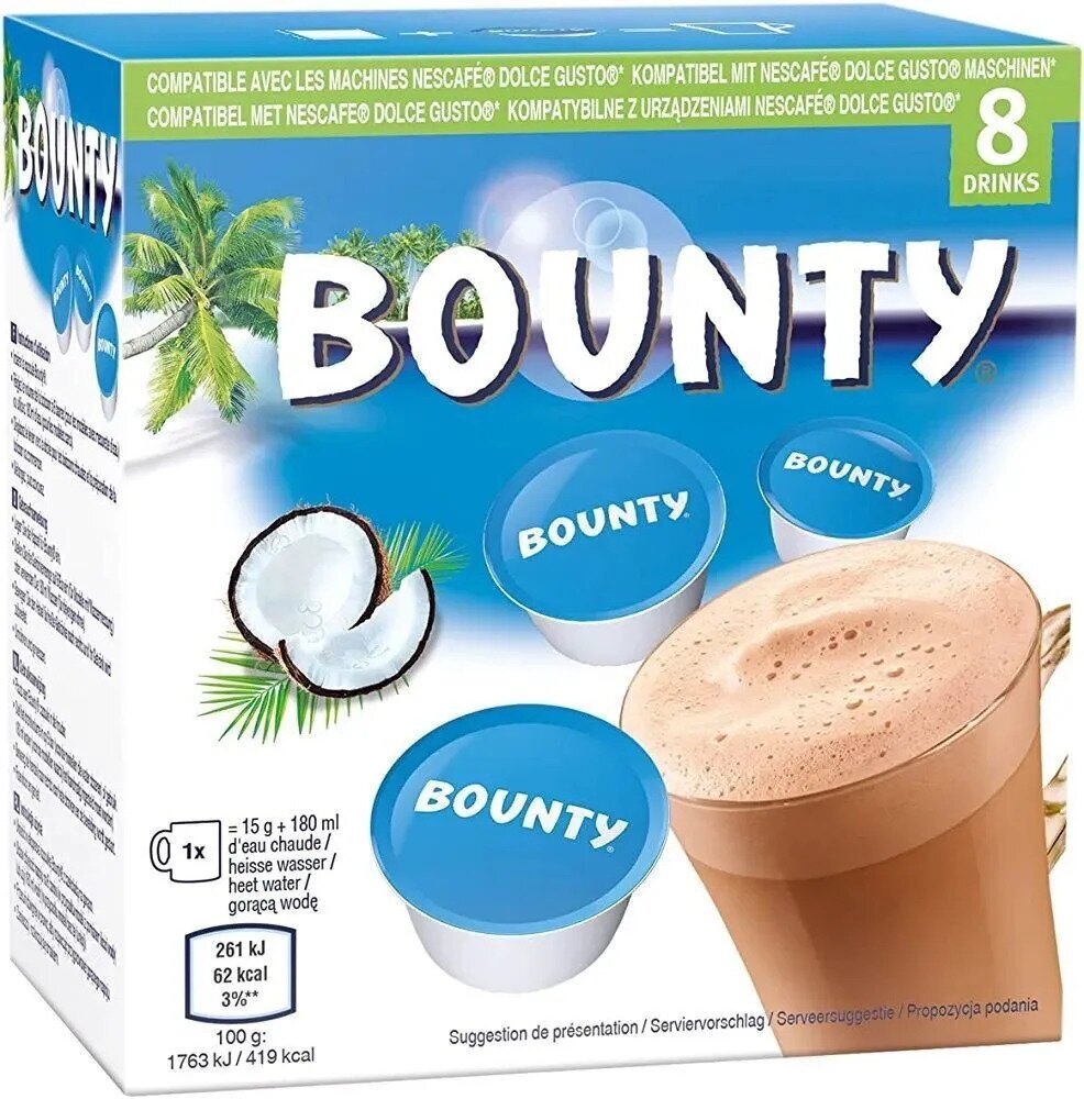 Горячий шоколад Bounty, для Nescafe Dolce Gusto, натуральный кокос