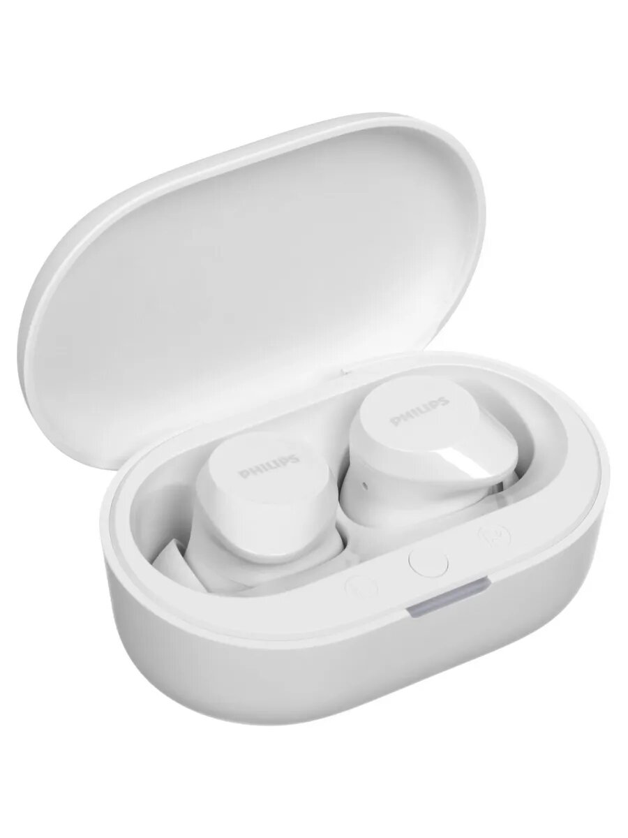 Наушники Philips True Wireless TAT1209, Bluetooth, шумоподавление, влагозащита, белые