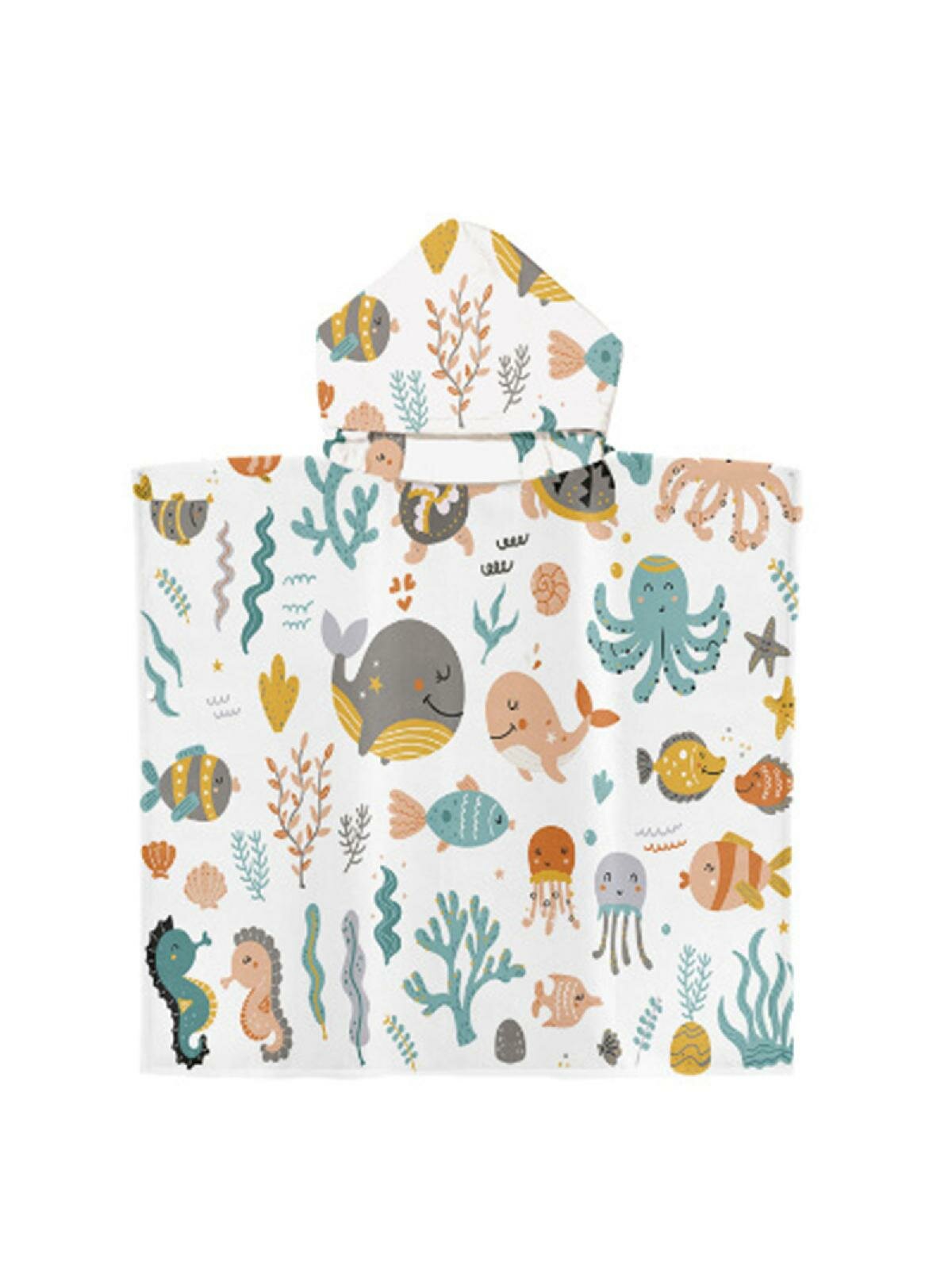 Детское купальное полотенце с капюшоном Детское банное полотенце с капюшоном для серфинга Подарок