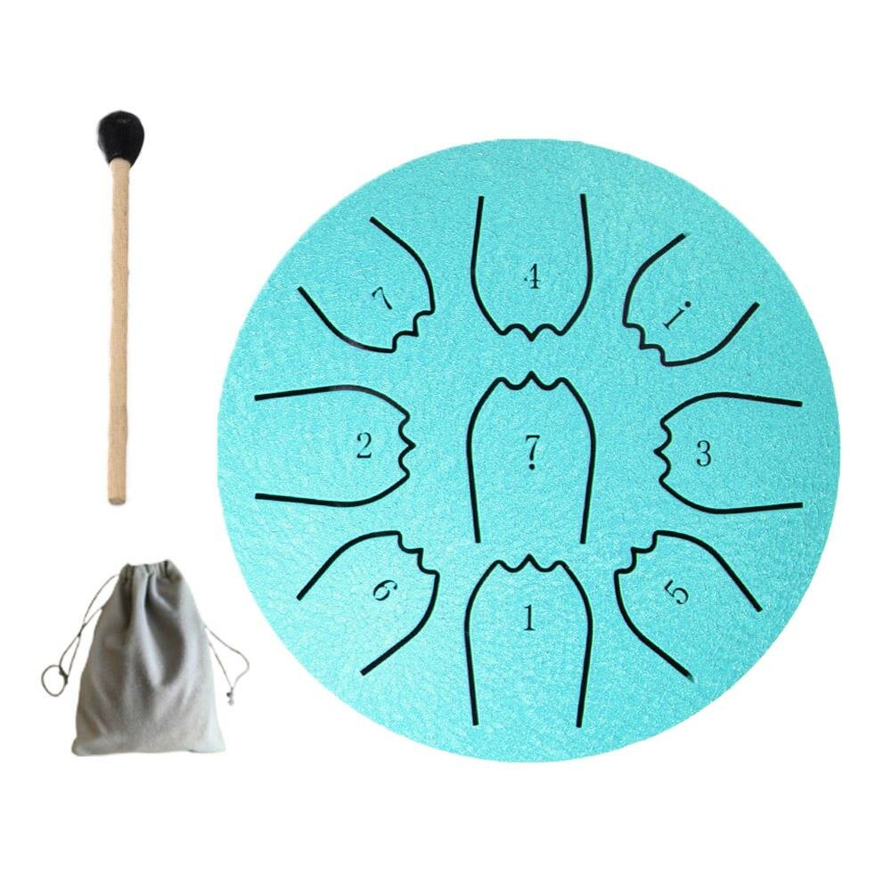 Язычковый барабан из стали, 9 нот, компактный для дома и улицы