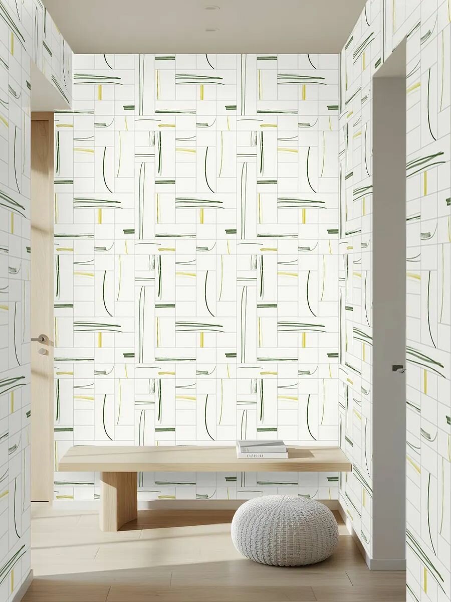 Моющиеся обои для кухни 0,53 абстракция, геометрия, виниловые на бумаге