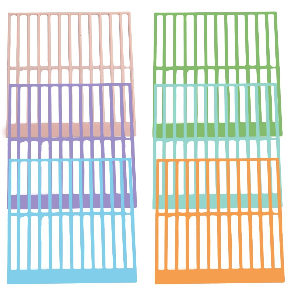 1 набор из 6, алмазная линейка для рисования-двухслойный розовый фиолетовый зеленый светло-зеленый синий оранжевый