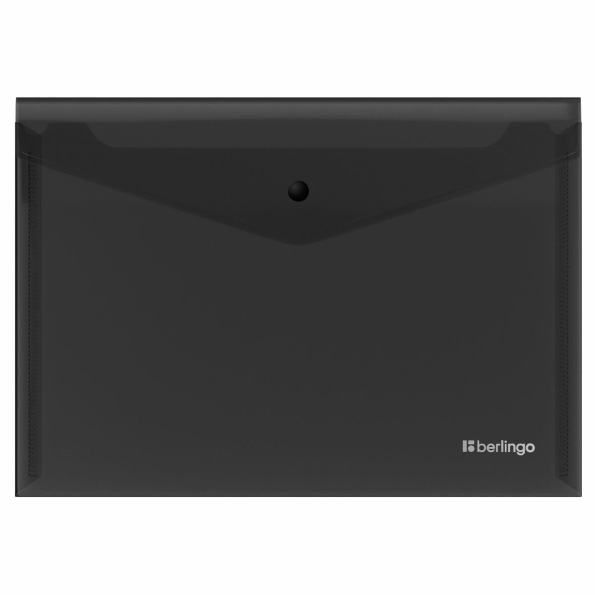 36 шт. Папка-конверт на кнопке Berlingo "No Secret", А4, 200мкм, черная