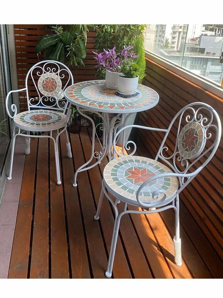 Садовый стол, Металл, Керамическая плитка 65х65х75 см